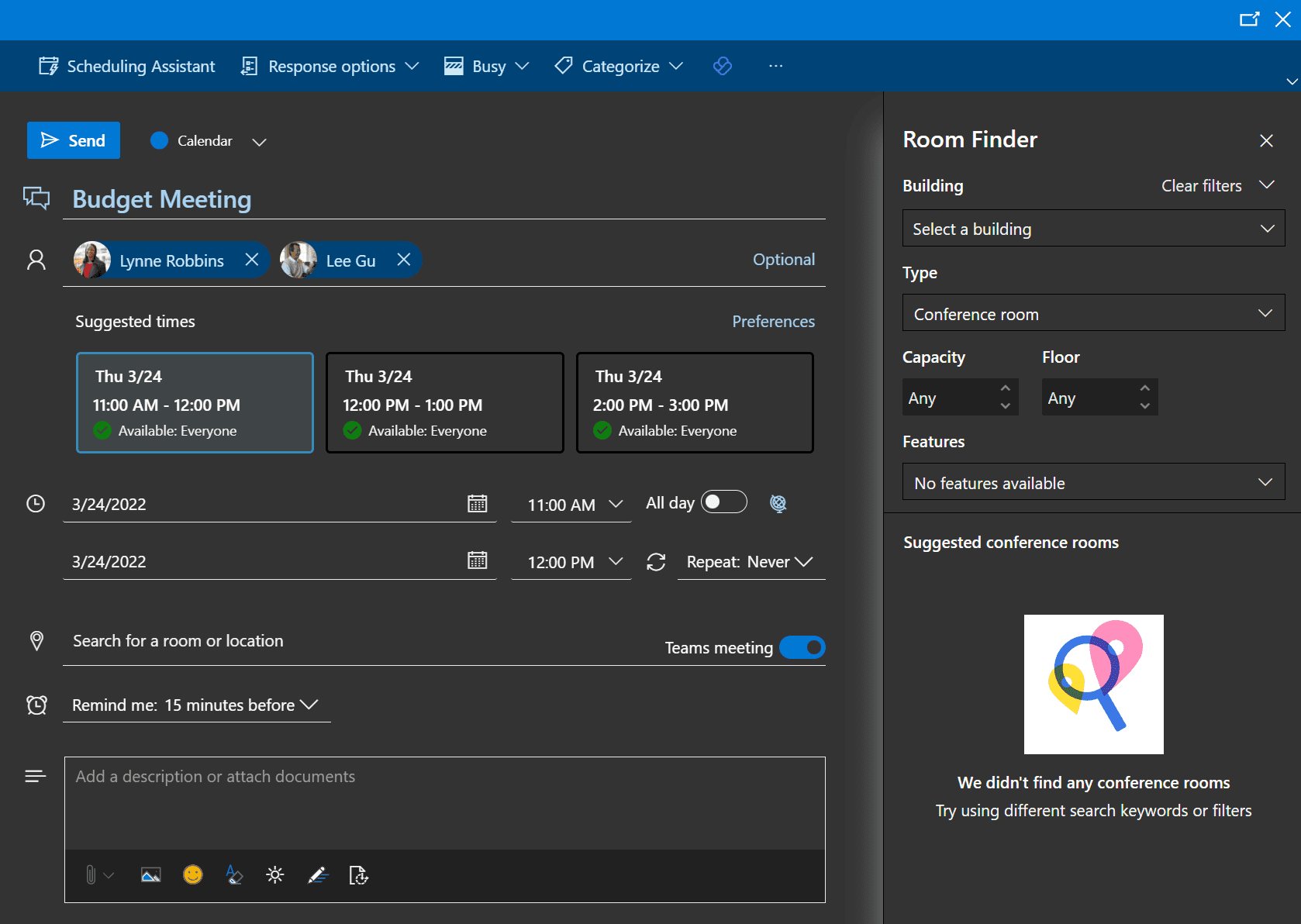 Understanding How Outlook Room Finder Uses the Places Service