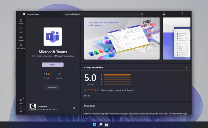 Microsoft Teams Now Available in the Microsoft Store for Windows