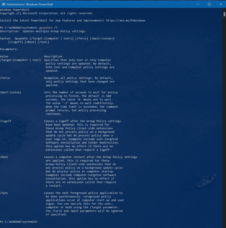 Using GPUpdate to Manage Group Policy | Petri IT Knowledgebase