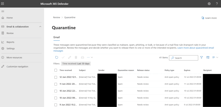 Understanding Office 365 Quarantine | Petri IT Knowledgebase