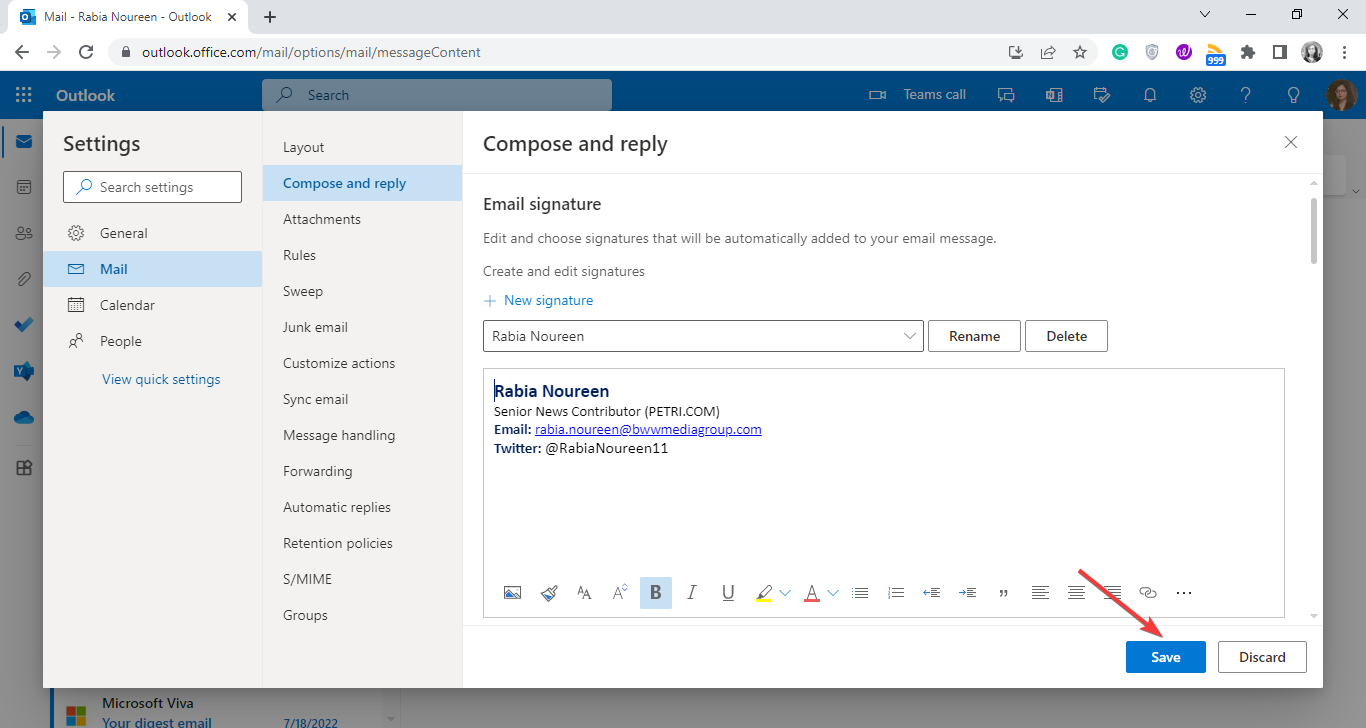 How to Change an Email Signature in Outlook | Petri
