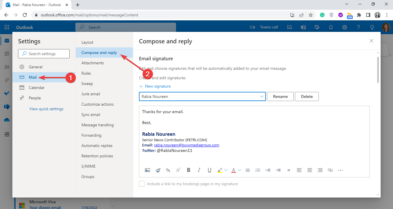 How to Change an Email Signature in Outlook | Petri
