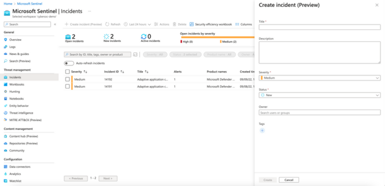 IT Admins Can Now Manually Create Incidents in Microsoft Sentinel