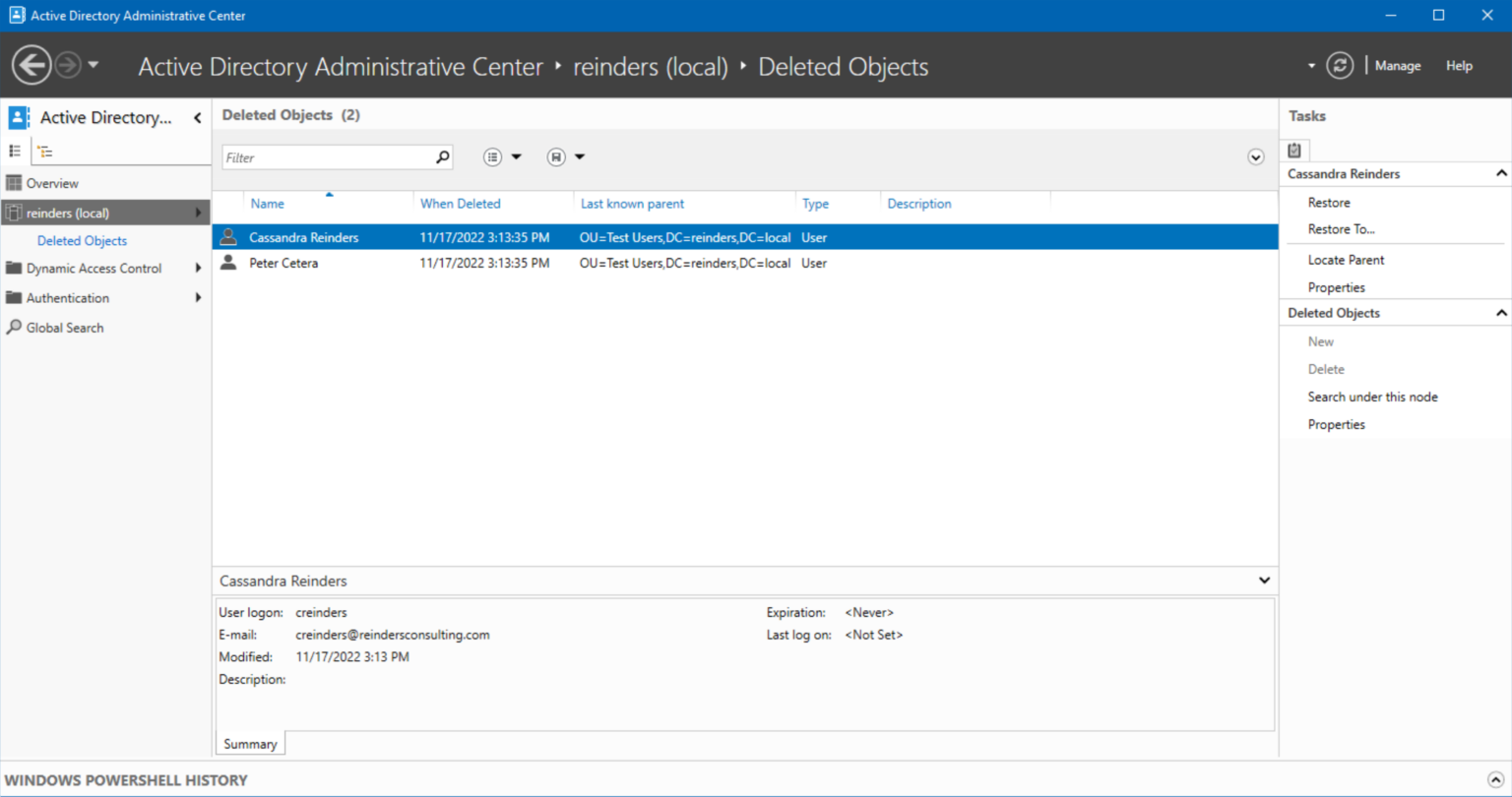 How to Enable and Use the Active Directory Recycle Bin | Petri