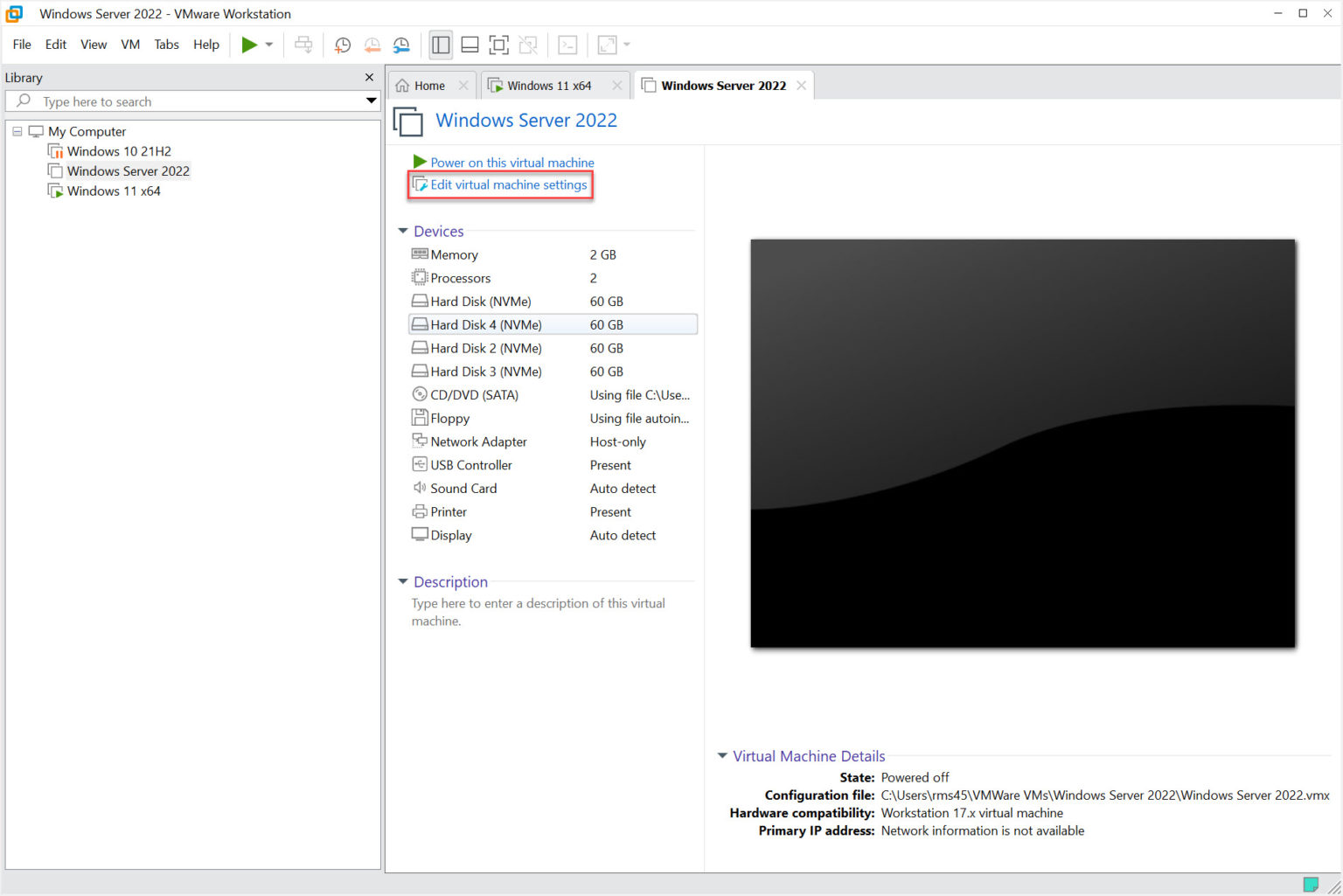 Instalar Windows 11/Server 2022 en VMware Workstation 17 Pro