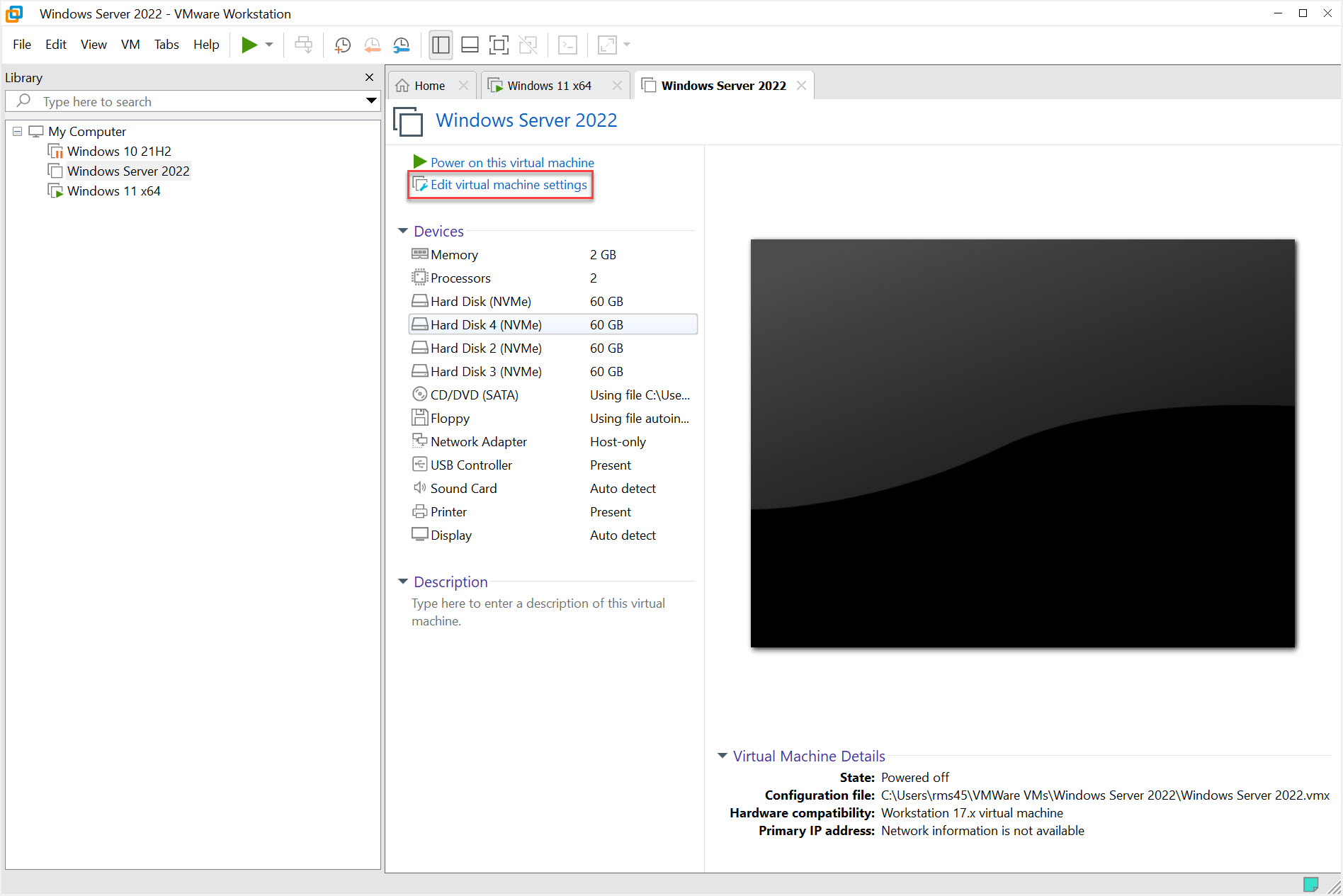Instalar Windows 11/Server 2022 en VMware Workstation 17 Pro