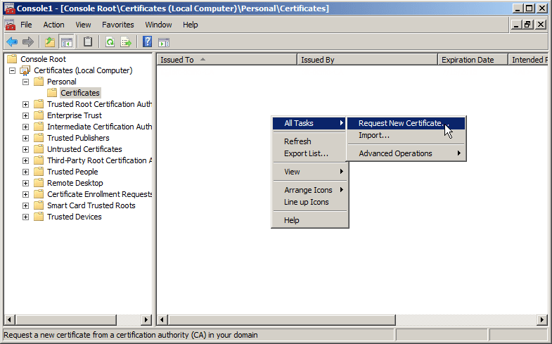 Enable HTTPS Certificate Authority For Web Enrollment
