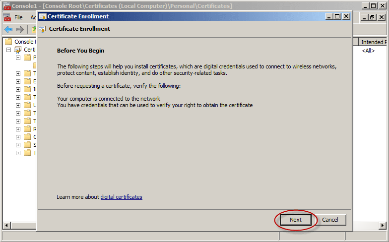 Enable HTTPS Certificate Authority For Web Enrollment